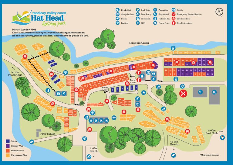 Park Map | Hat Head Holiday Park | Macleay Valley Coast Holiday Parks | NSW