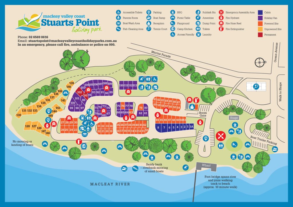 Park Map | Stuarts Point Holiday Park | Macleay Valley Coast Holiday ...